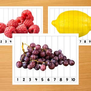 Fruits Number Sequence Puzzles| Child Inspired Printables| Digital ...