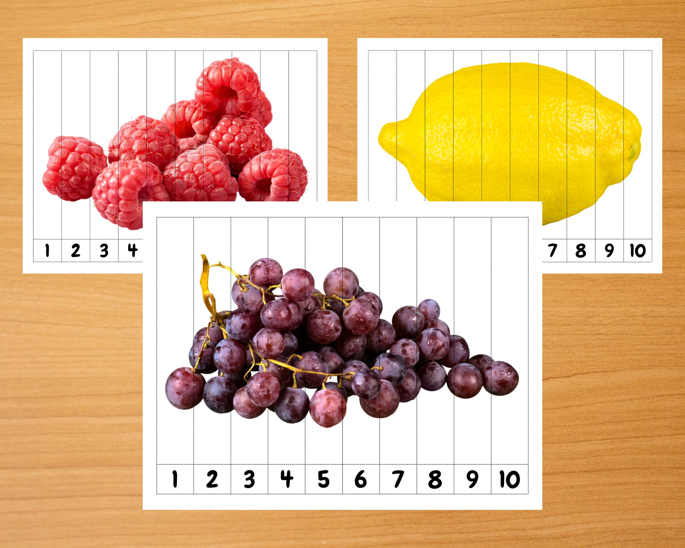 Fruits Number Sequence Puzzles Child Inspired Printables Digital ...