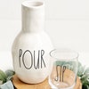 Rae Dunn Pour Pitcher/ Sip Mug Set - Etsy