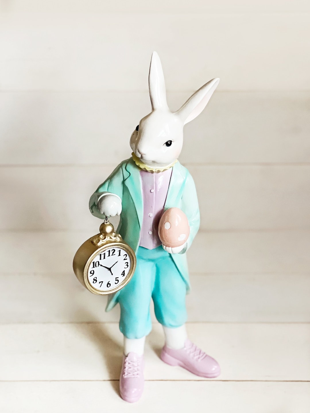 Easter Bunny Holding Clock - Etsy