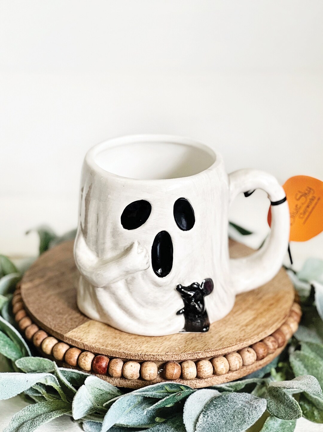 Blue Sky Ghost Mug With Mouse - Etsy