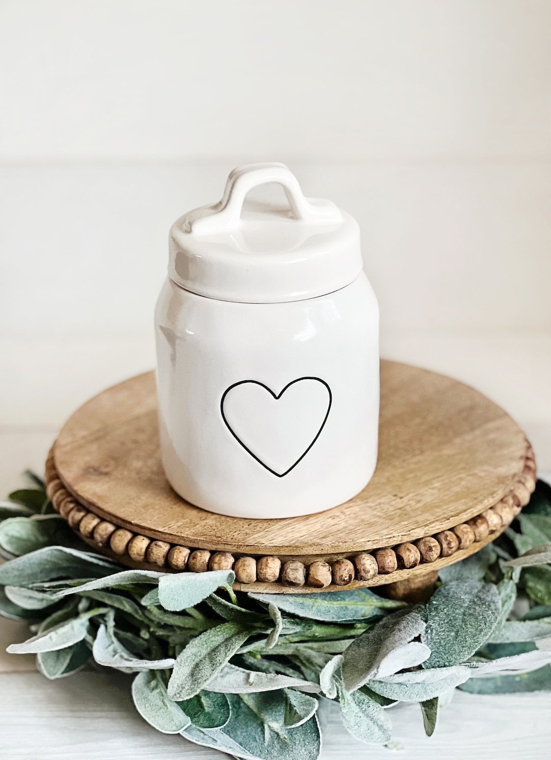 Rae Dunn Mini Black Heart Canister - Etsy