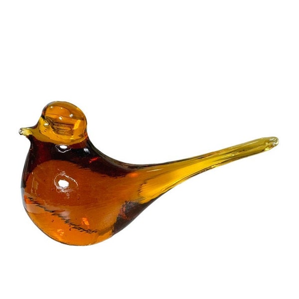 Amber Glass Owl Etsy