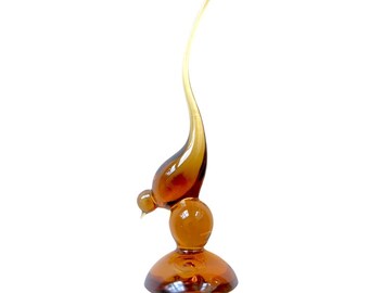 Amber Glass Bird | Etsy