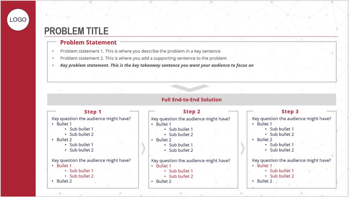 Problem Statement - Template for Business Problems, Any Presentation ...