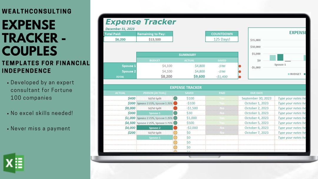 Expense Tracker - Built for Spouses - Useful for Budgeting, Project ...