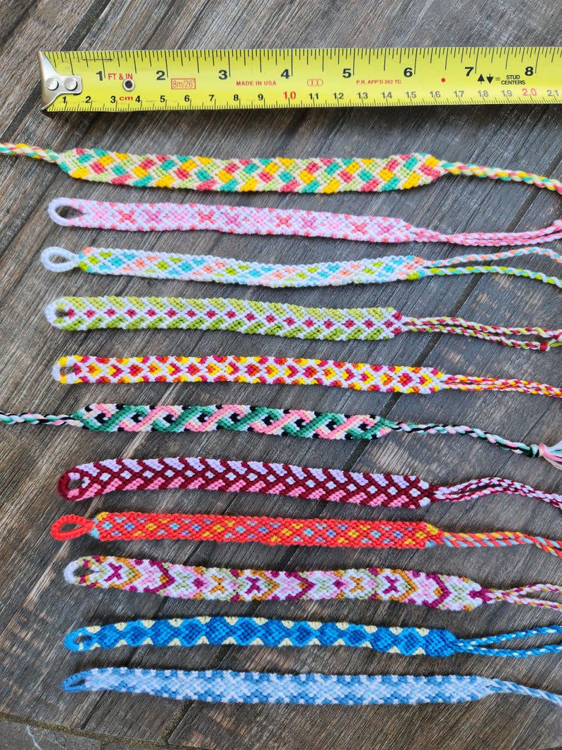 Friendship Bracelets, String and Chevron Bracelet - Etsy