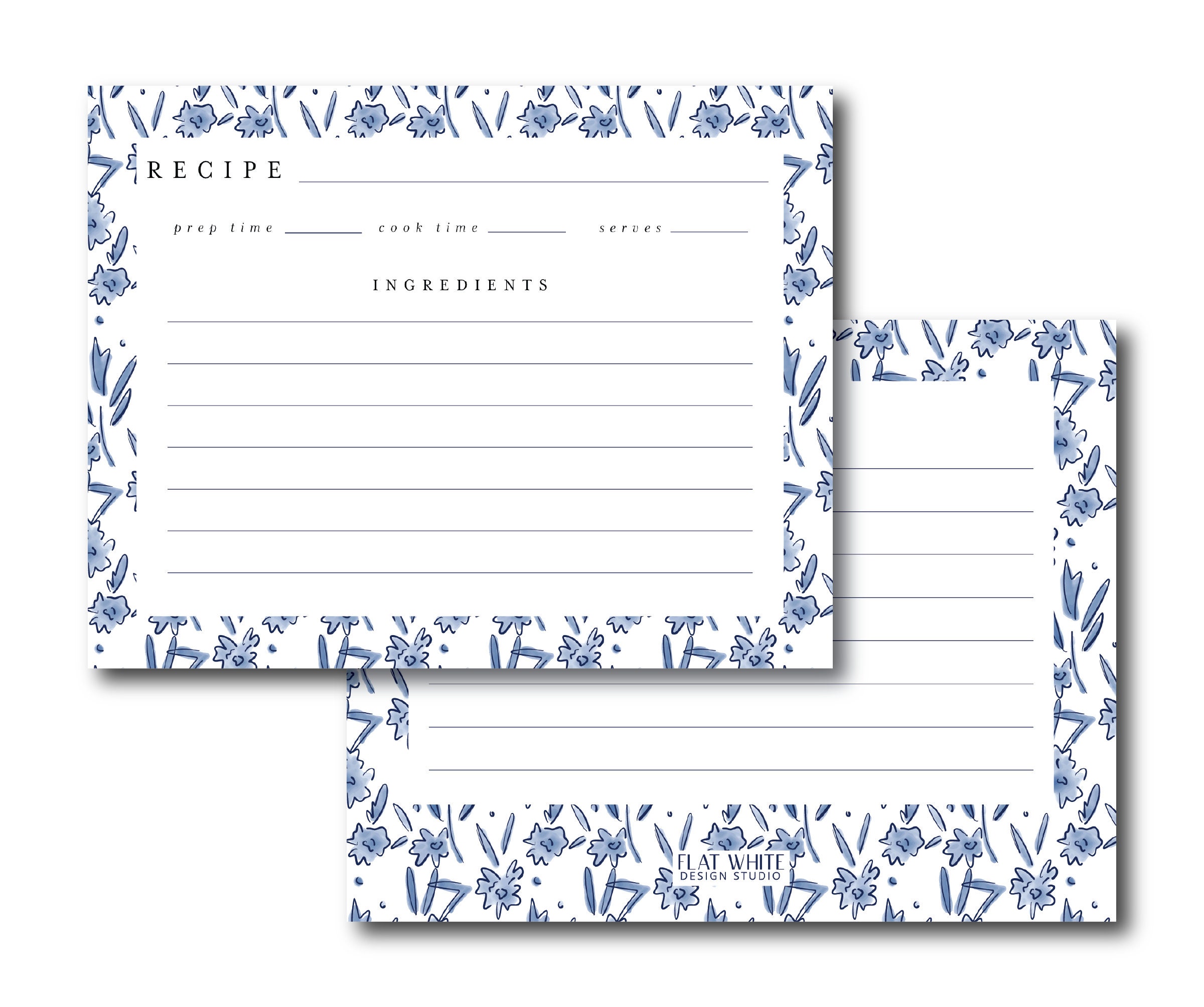 Printable Recipe Card Template, Instant Download, Recipe Cards 4x6, DIY ...