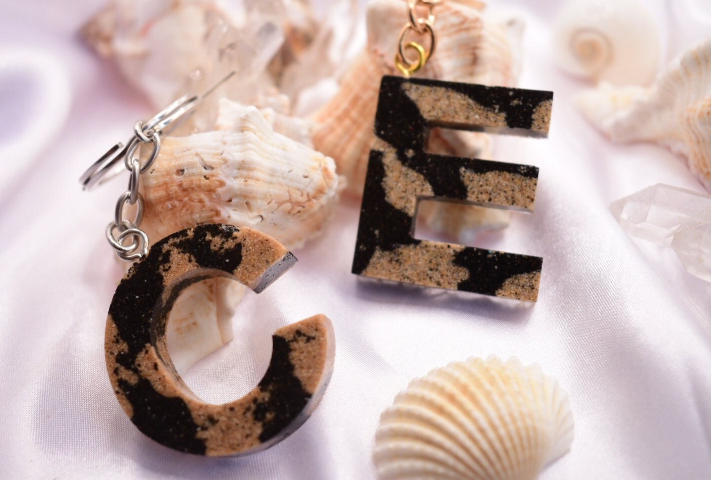 Keychain "beach Sand" | Custom Resin Letter | Personalised Keyring ...