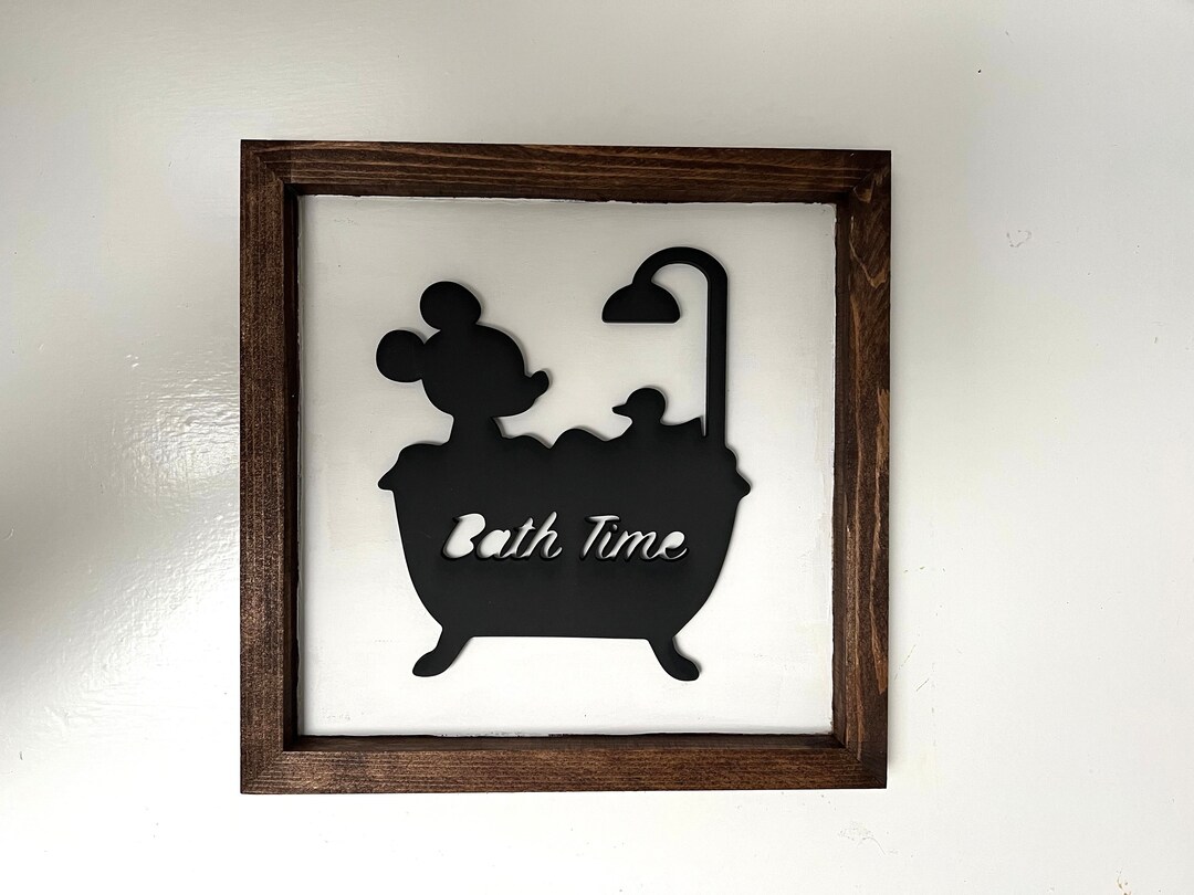 Mouse Bath Time Wooden Sign - Etsy