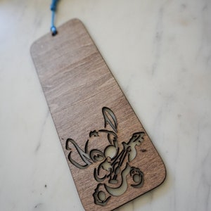 LILO and Stitch Inspired Wooden Bookmark - Etsy