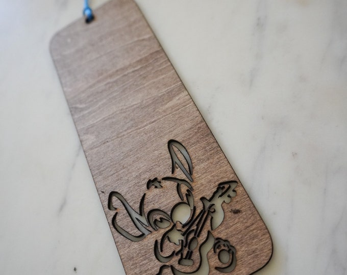LILO and Stitch Inspired Wooden Bookmark - Etsy
