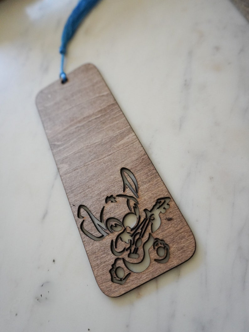 LILO and Stitch Inspired Wooden Bookmark - Etsy