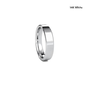 Euro Shape 14K White Gold Wedding Band - White Gold Polished Wedding ...