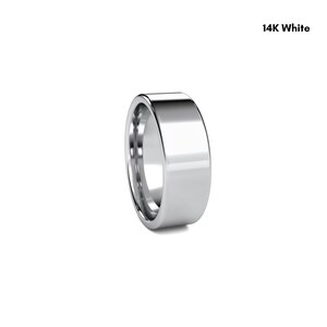 Euro Shape 14K White Gold Wedding Band - White Gold Polished Wedding ...
