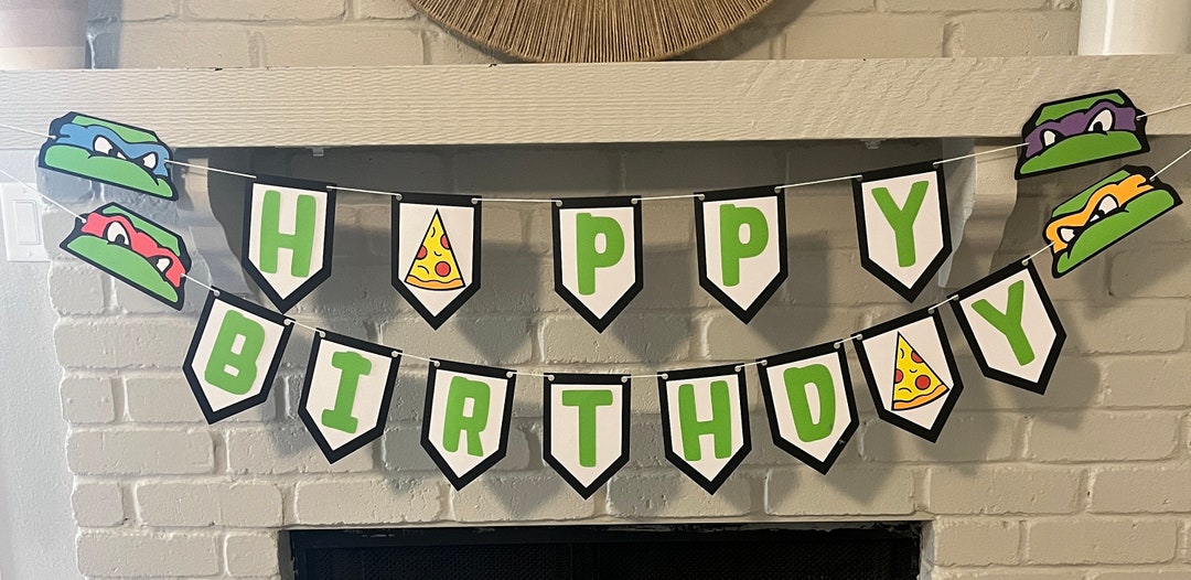 Ninja Turtle Birthday Banner - Etsy