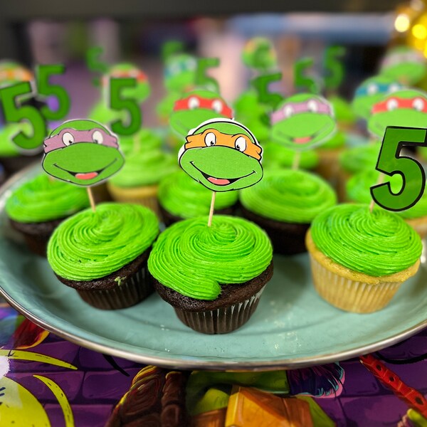 Ninja Turtle Cupcake Toppers - Etsy