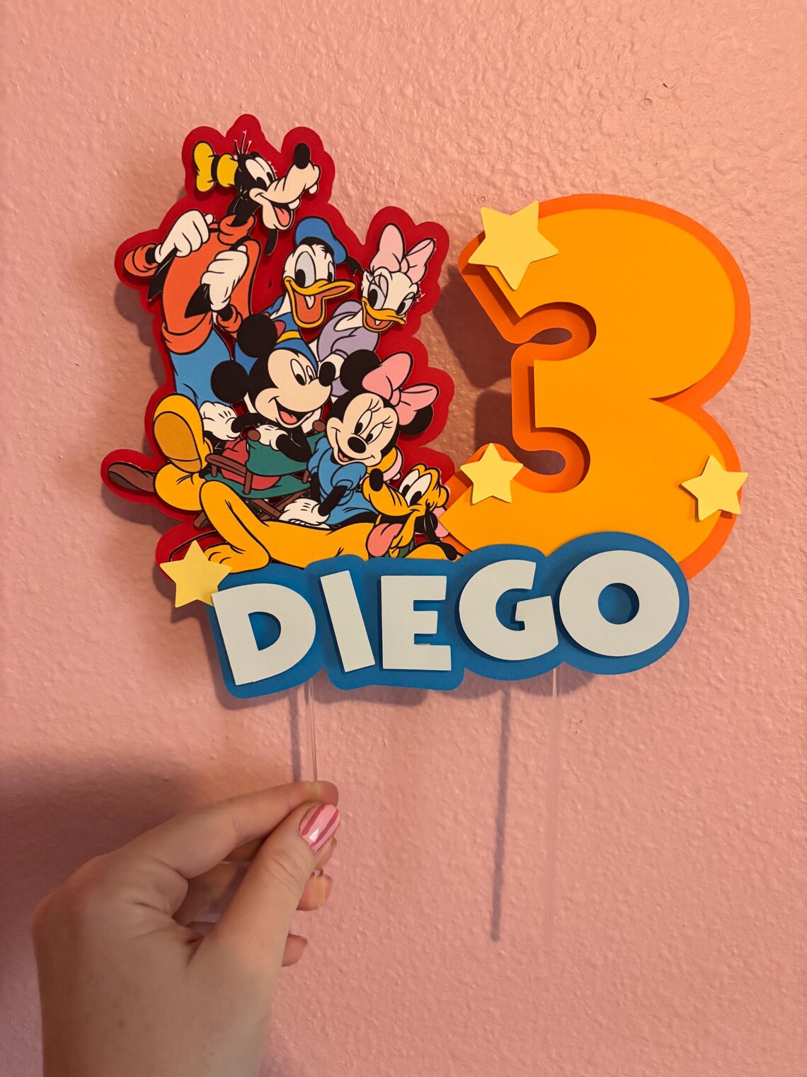 Character Star Cake Topper - Etsy