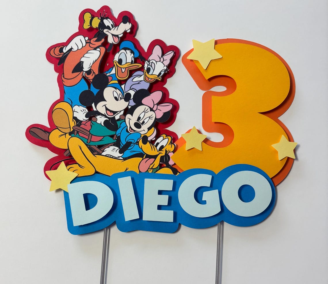 Character Star Cake Topper - Etsy