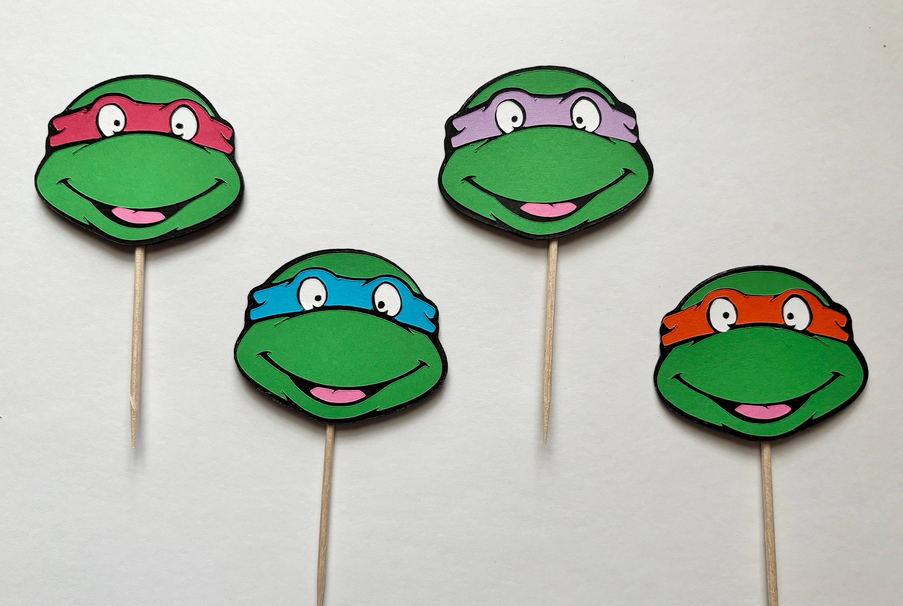Ninja Turtle Cupcake Toppers - Etsy