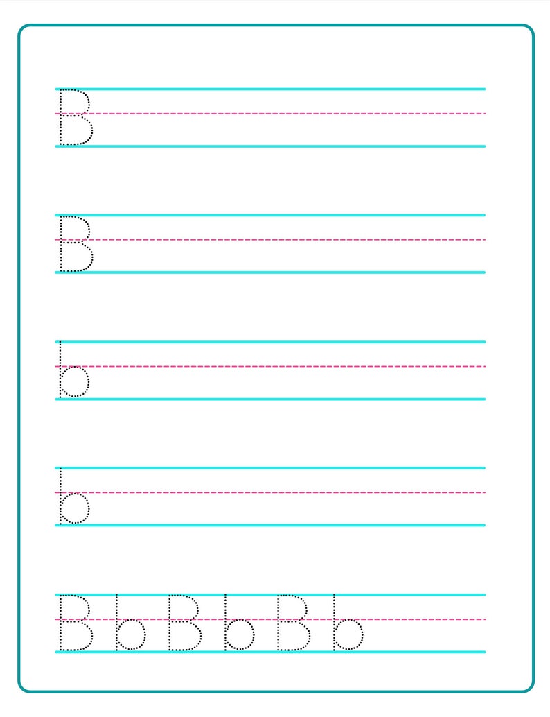 Spanish Letter Tracing Printable Worksheets - Etsy