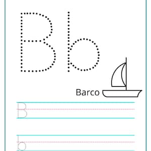 Spanish Letter Tracing Printable Worksheets - Etsy
