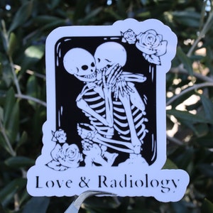 Love and Radiology Vinyl Laminated Sticker, MRI Humor, Radiology, Xray ...