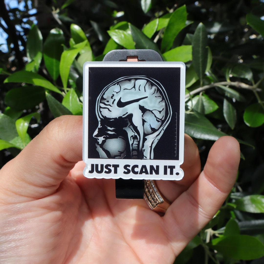MRI Safe Badge Reel Just Scan It Interchangeable , MRI Tech, Radiology ...