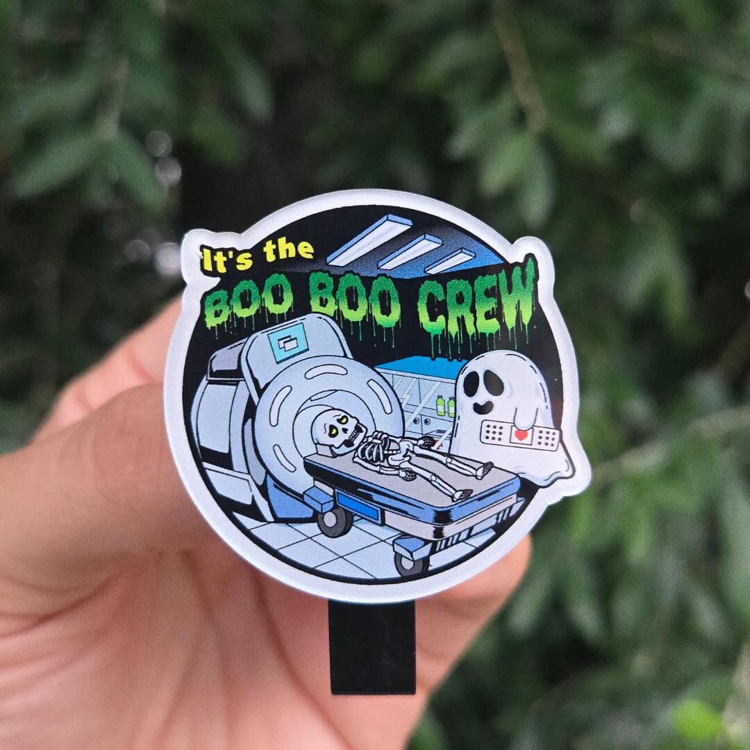 MRI Safe Badge Reel Boo Boo Crew , MRI Tech, Radiology, Badge Buddy ...