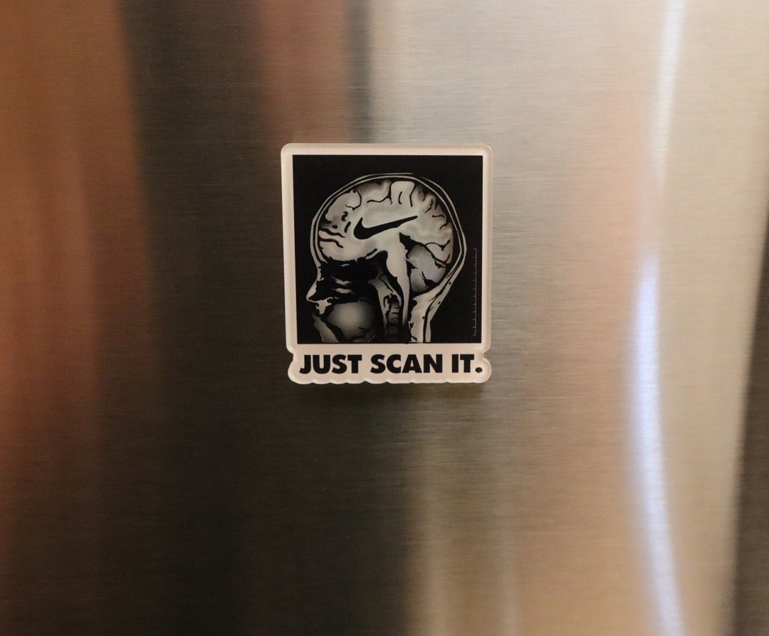 MRI Brain Magnet Just Scan It, Refrigerator Magnet, Radiology, Mri ...