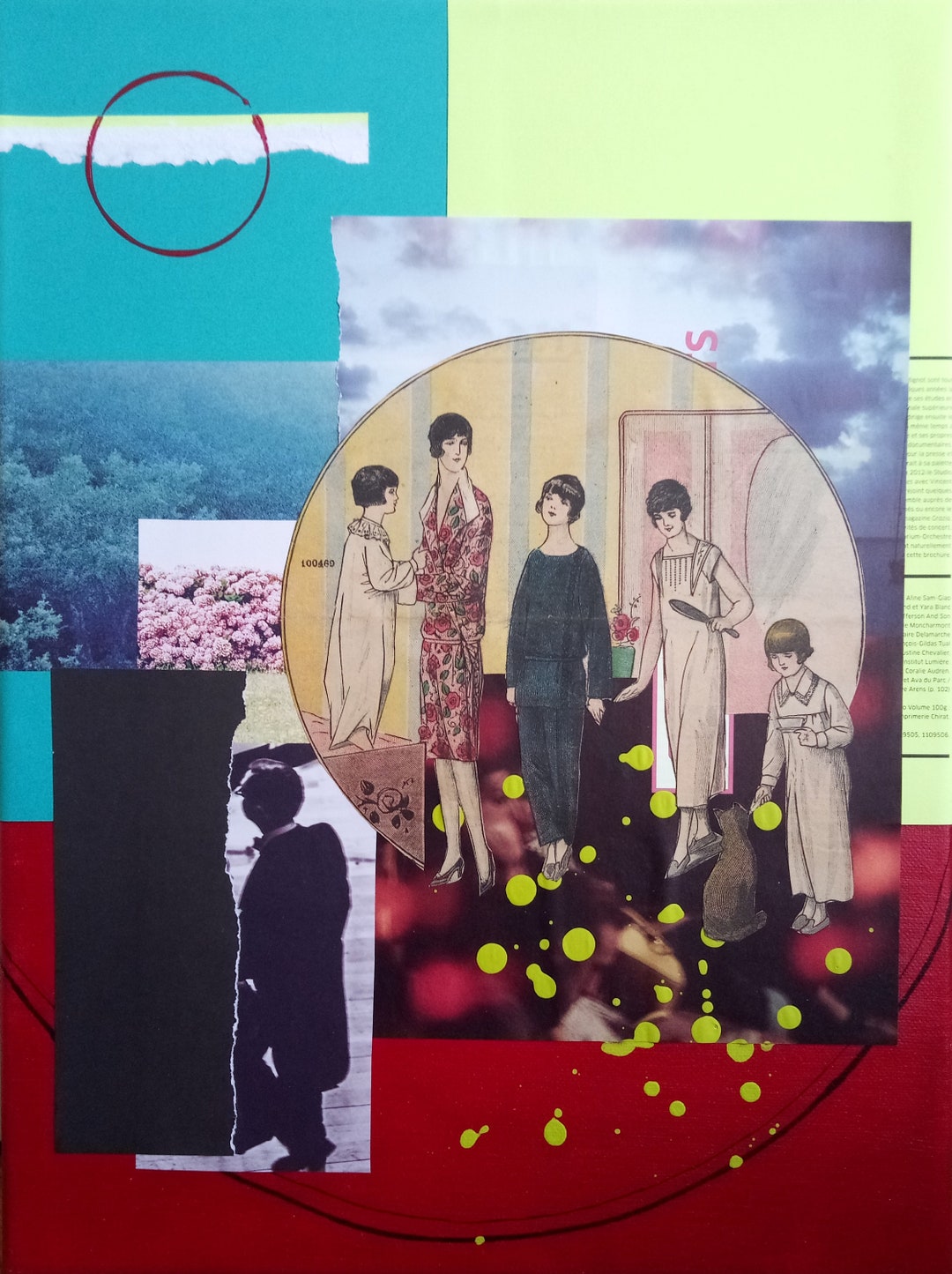 Collage Analog Art on Canvas Pop and Vintage Style - Etsy Ireland