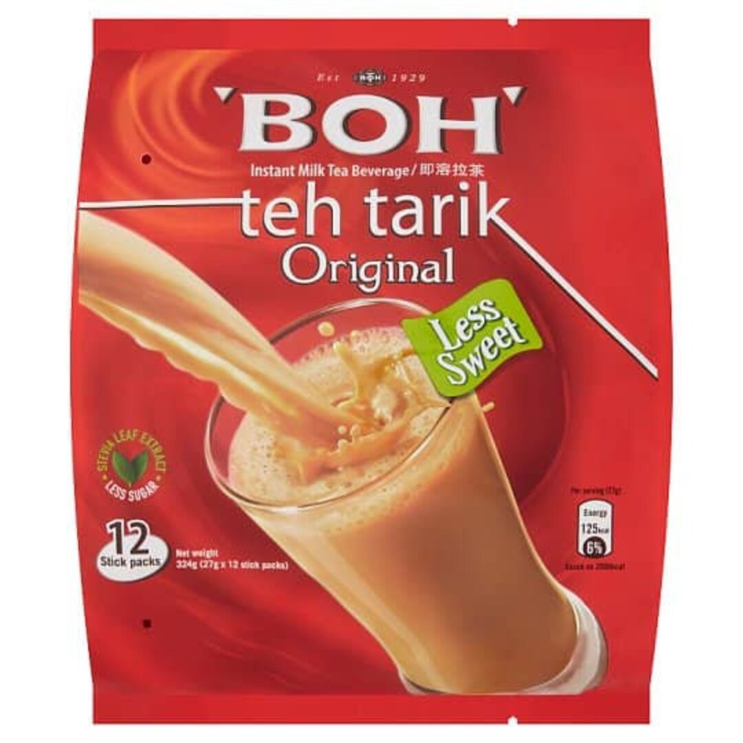 BOH Plantation TEH TARIK Less Sweet 12 Packet 27g Each Malaysia Tea - Etsy