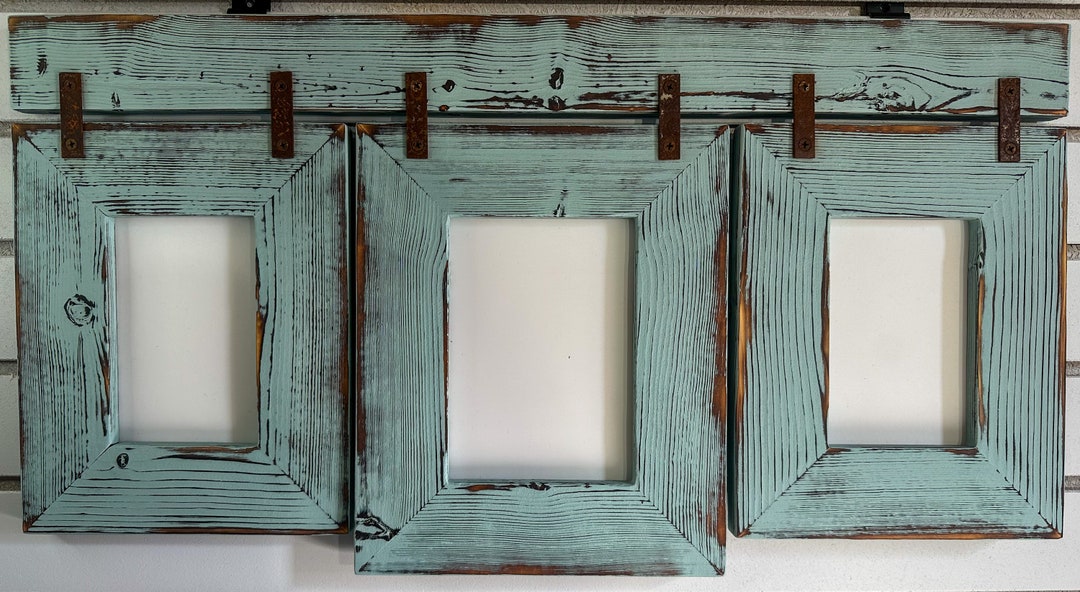 Farmhouse Picture Frame Collage, Distressed Picture Frame Collage ...