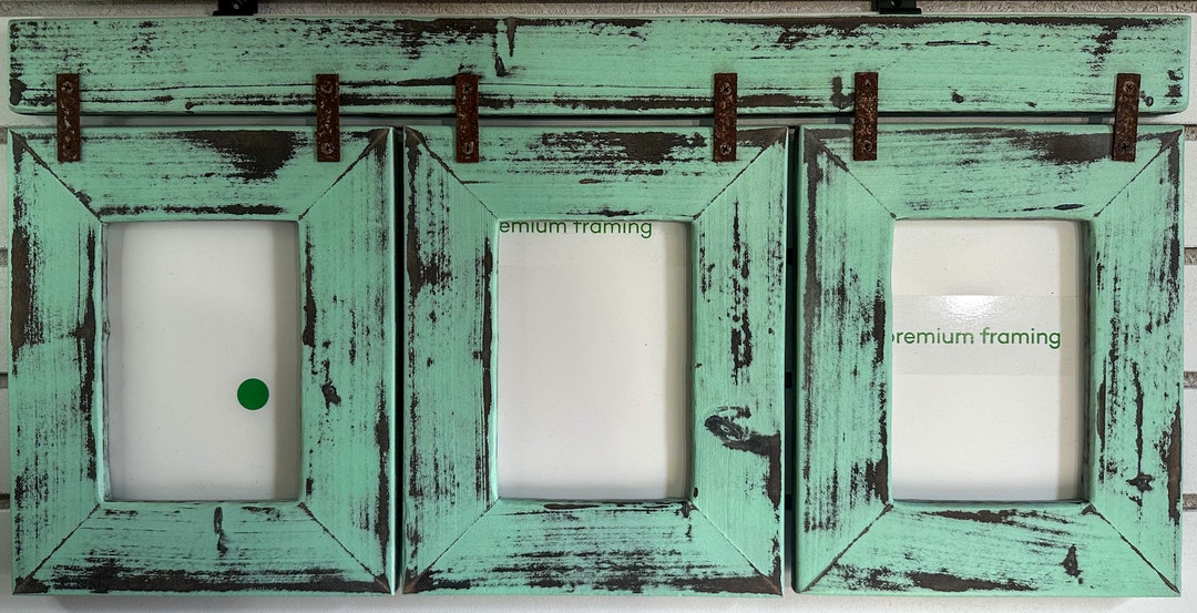 Farmhouse Picture Frame Collage, Distressed Picture Frame Collage ...