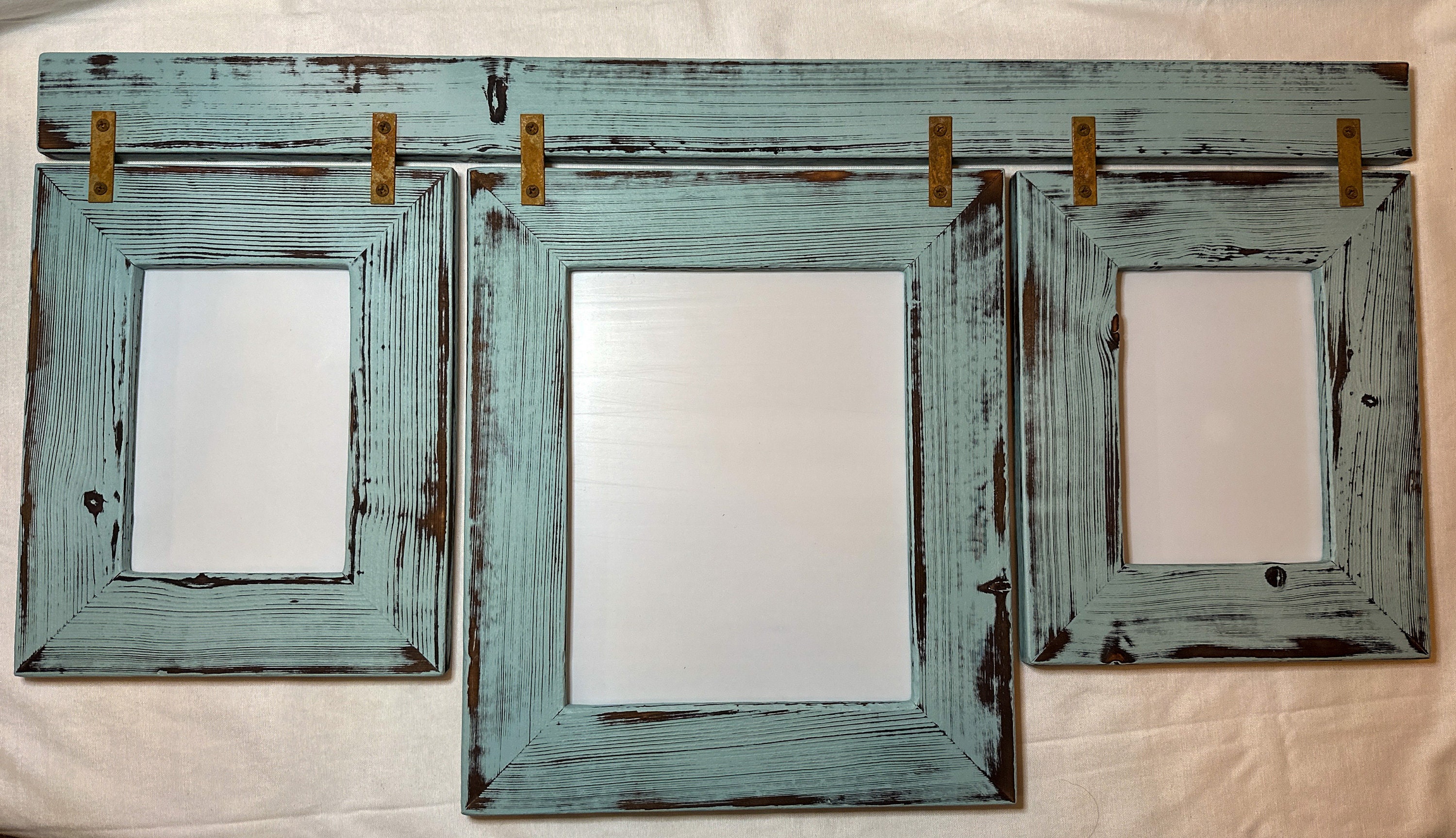 Farmhouse Picture Frame Collage, Distressed Picture Frame Collage ...