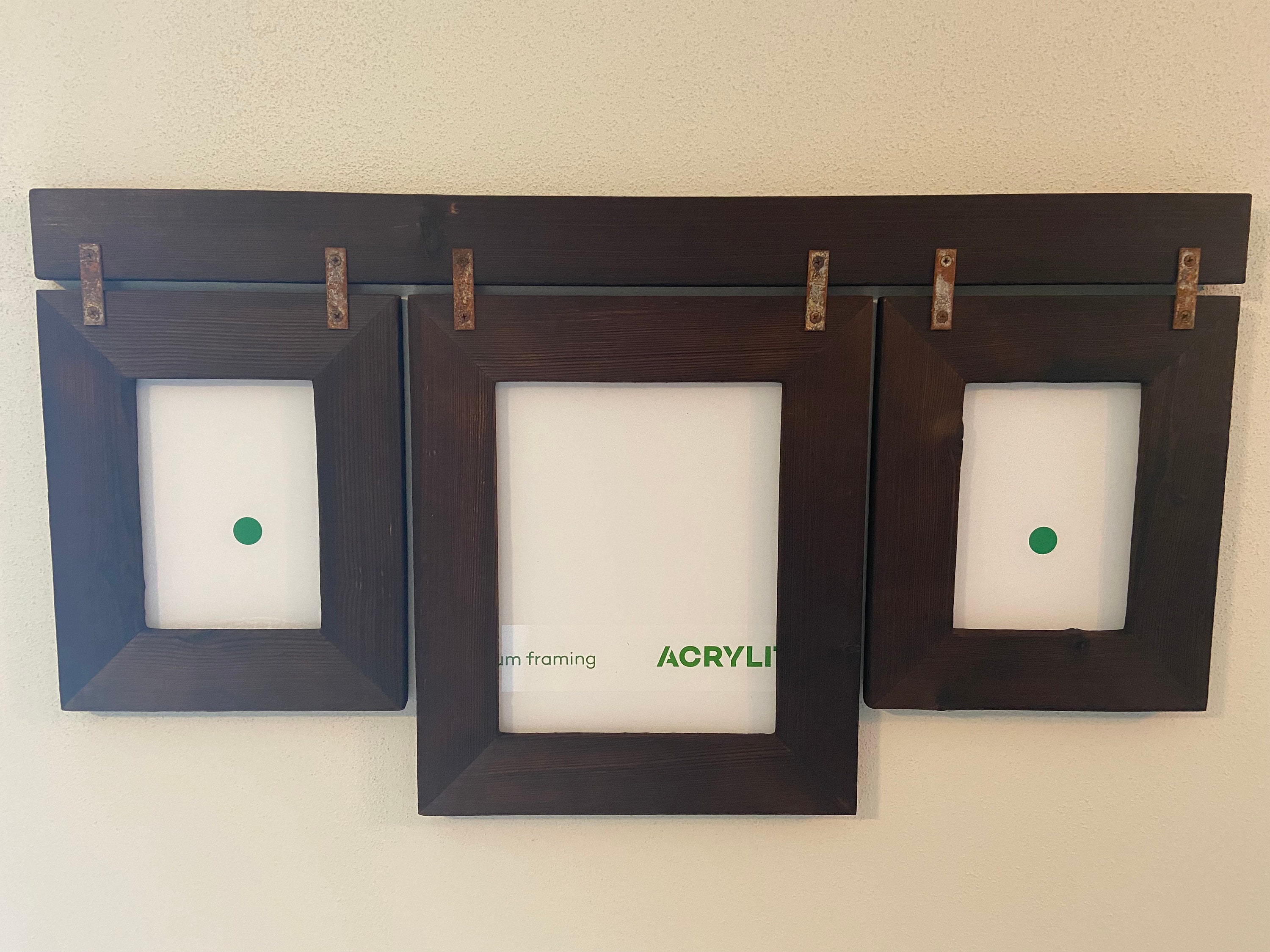 Rustic 3 Frame Collage. 2 5x7 and 1 8x10 Picture Frames. | Etsy