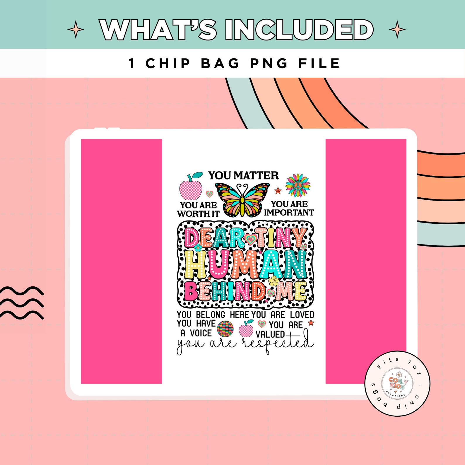 Retro School Theme Chip Bag Wrapper, Editable Chip Bag Template ...