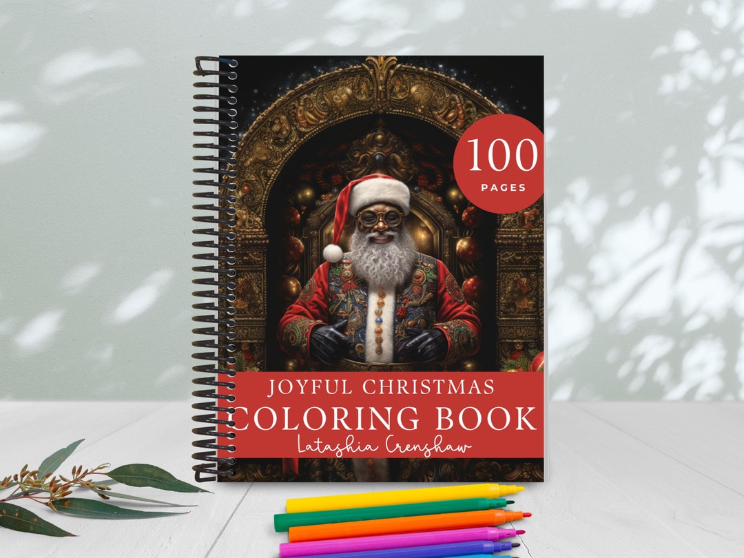 Personalized Christmas Santa Coloring Book, Adult Cozy Winter Coloring ...