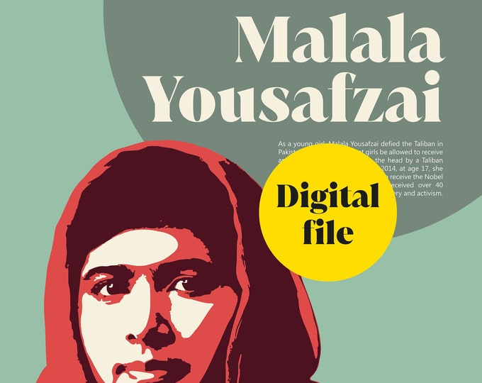 Malala Yousafzai - Digital Poster Influential Women International Women ...