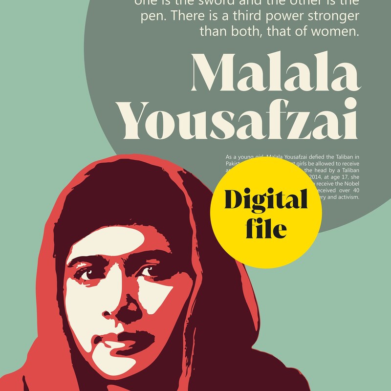 Malala Yousafzai - Etsy