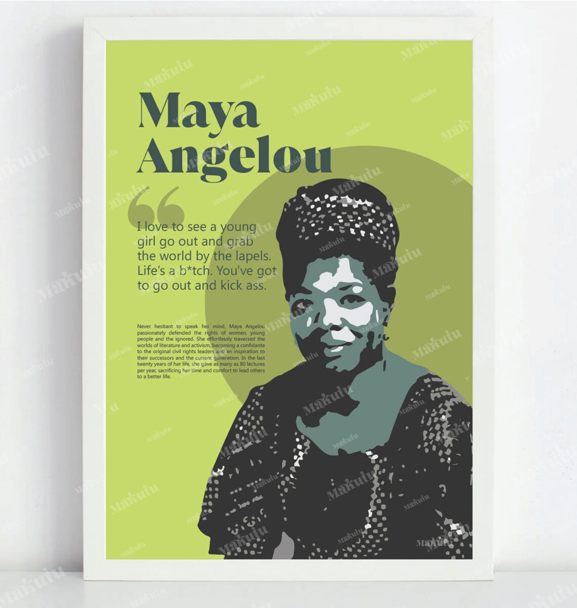 Maya Angelou - A3 Poster Influential Women - Etsy