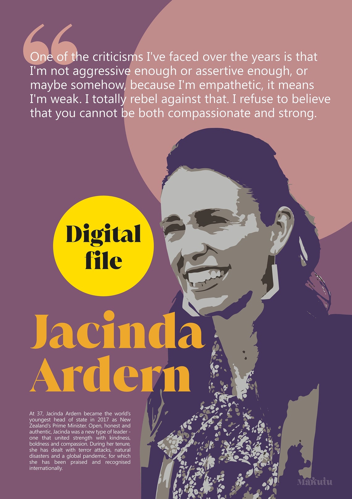 Jacinda Ardern - Digital Poster Influential Women International Women's ...