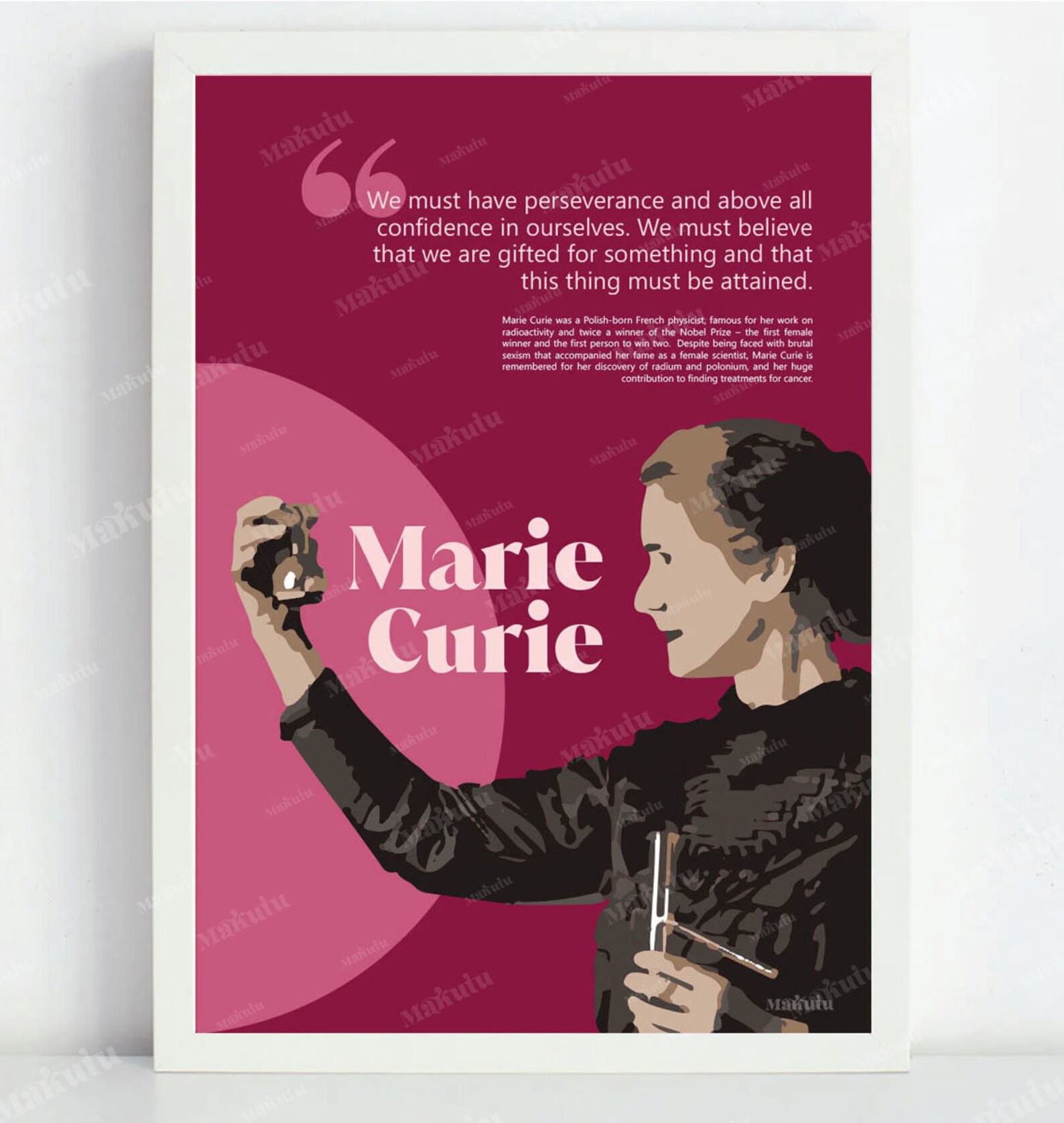 Marie Curie - A3 Poster Influential Women - Etsy