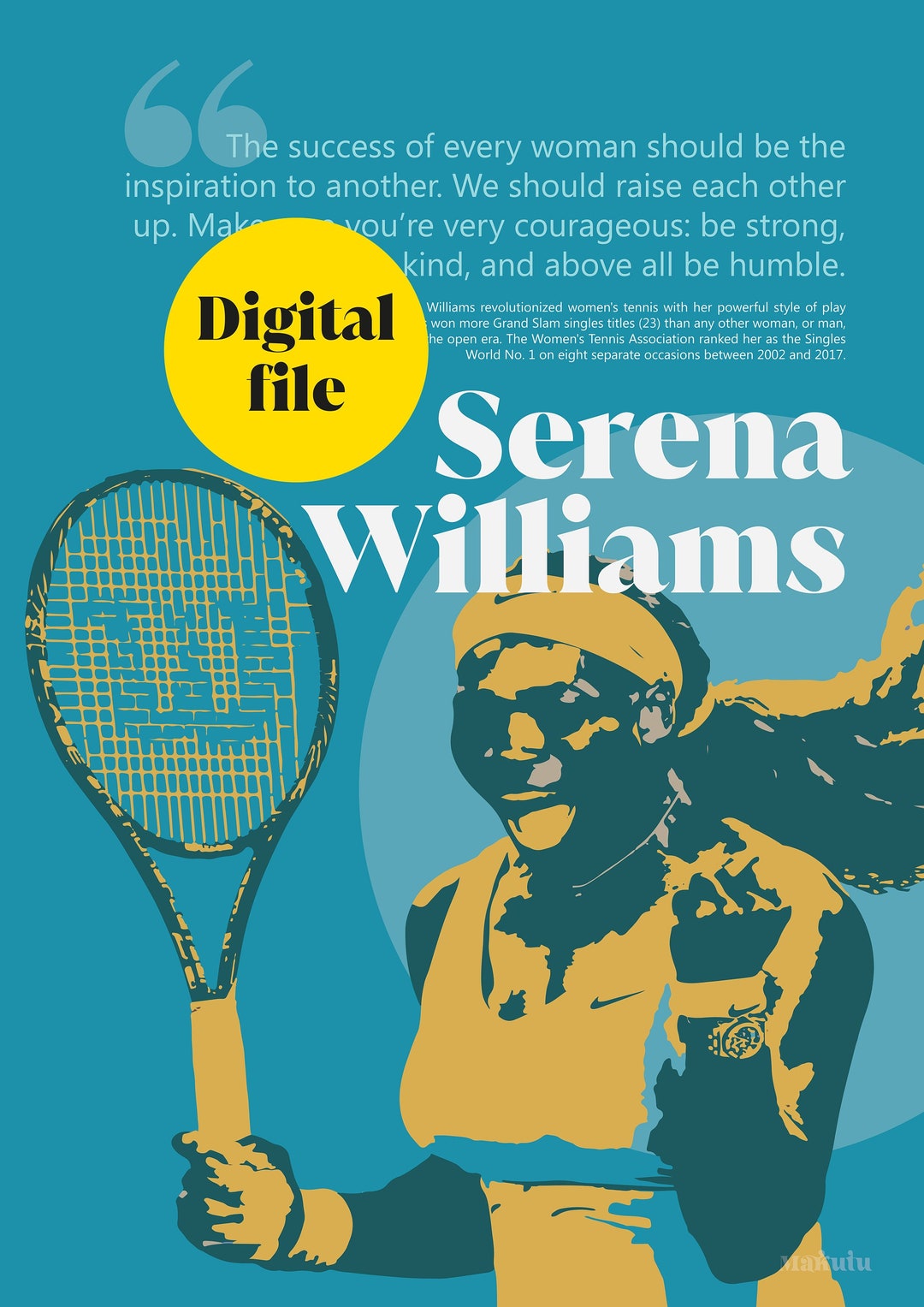 Serena Williams - Digital Poster Influential Women International Women ...