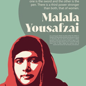 Malala Yousafzai - Digital Poster Influential Women International Women ...