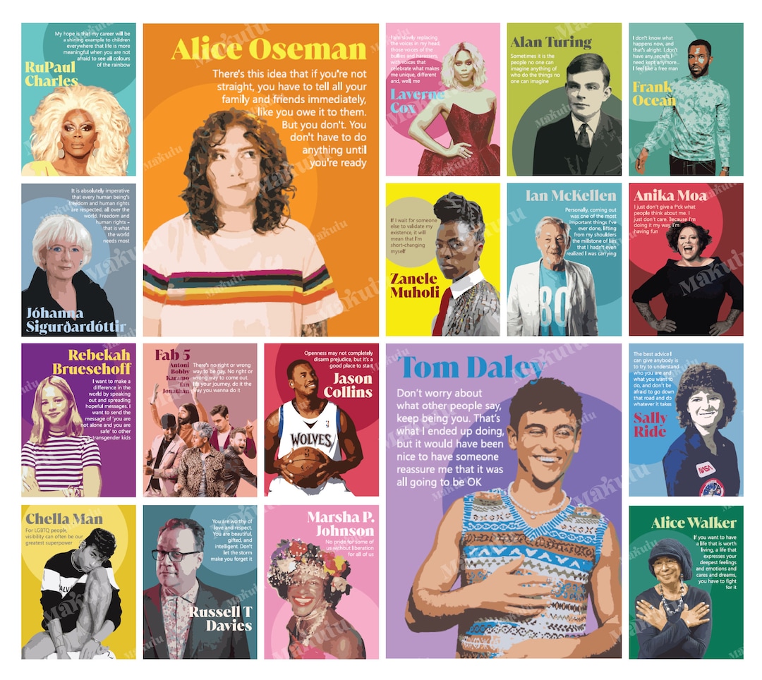 Inspiring Empowering LGBTQIA+ Quote Postcards Pride Month Postcards Gay ...