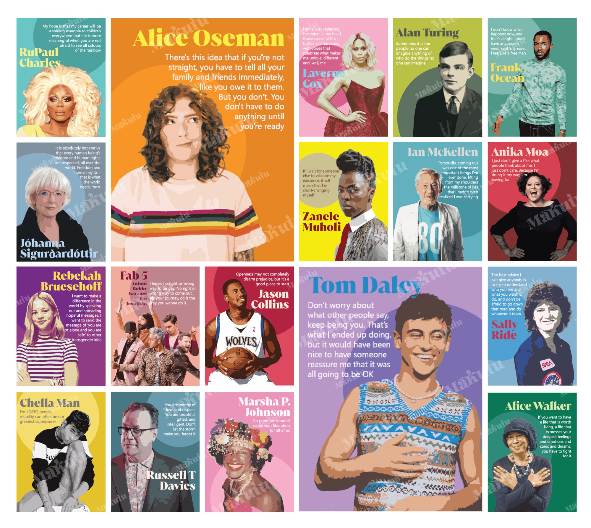 Inspiring Empowering LGBTQIA Quote Postcards Pride Month Postcards Gay ...