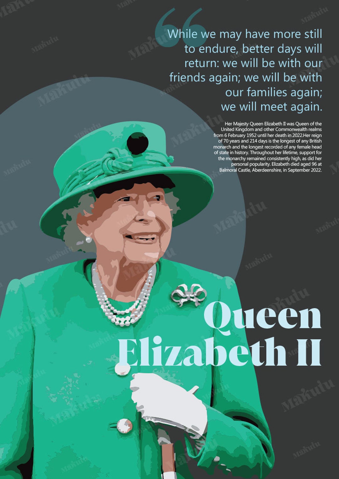 Queen Elizabeth II A3 Poster Influential Women - Etsy