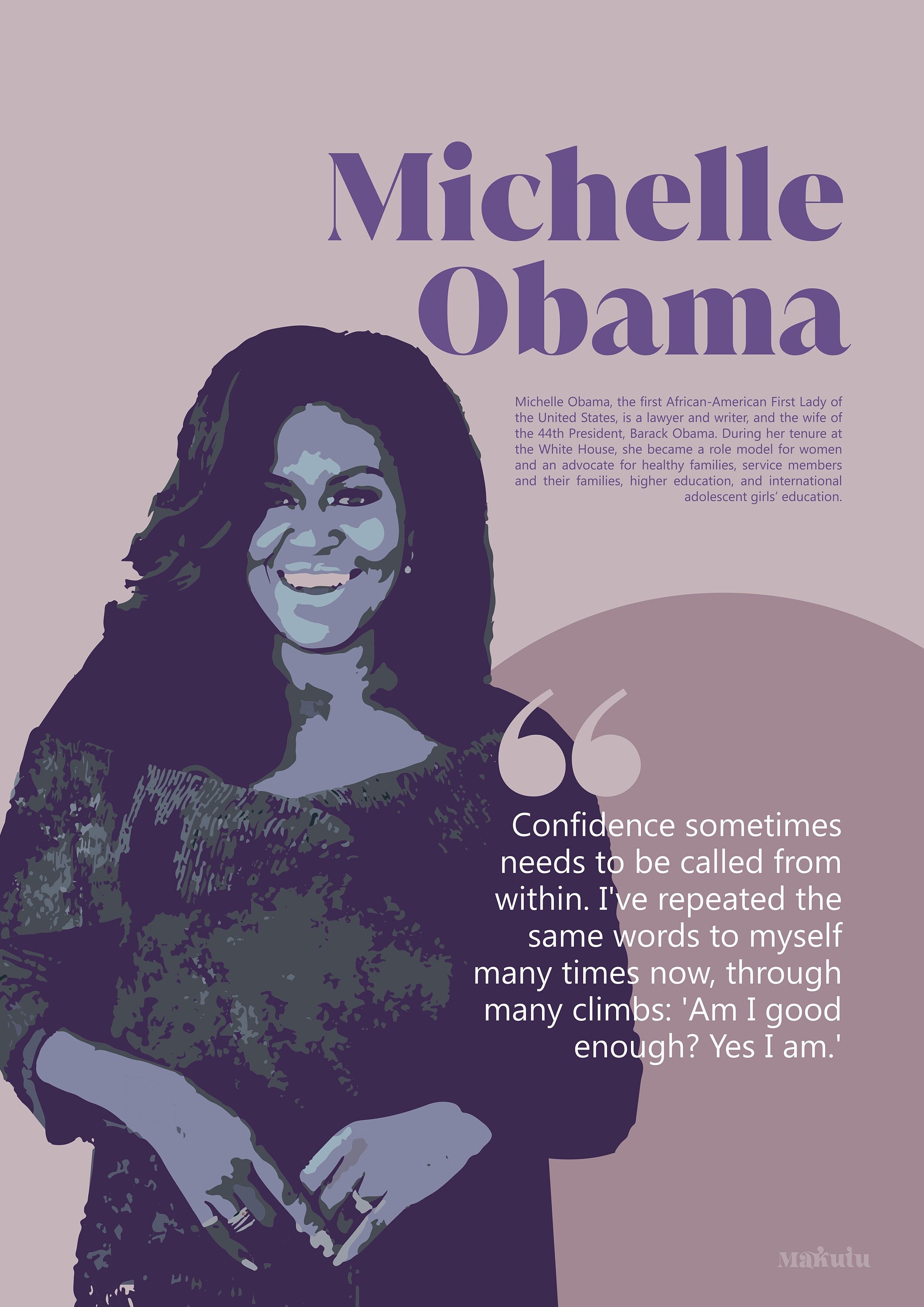 Michelle Obama - Digital Poster Influential Women International Women's ...