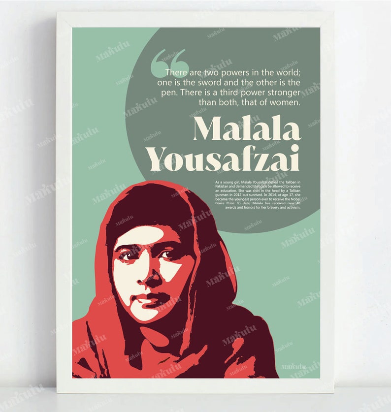 Malala - A3 Poster Influential Women - Etsy